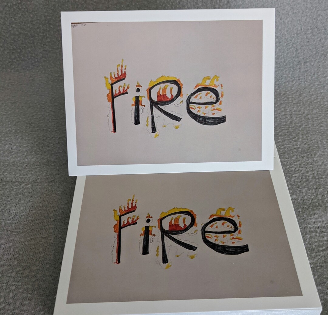 Fire Blank Note Cards - Etsy