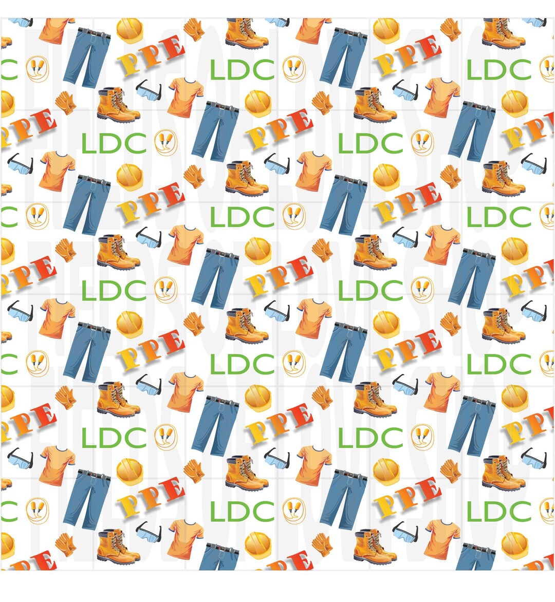 LDC PPE Seamless Pattern - Digital Download - Multiple Applications - Etsy