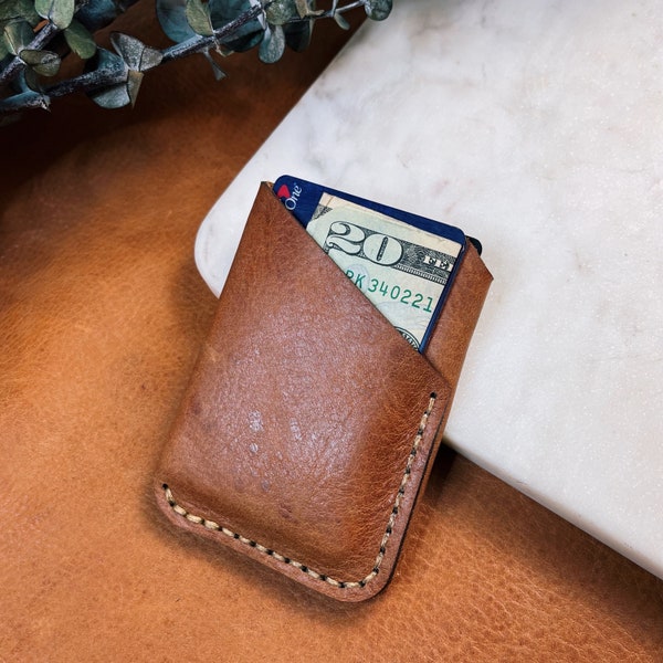 Leather Card Wallet - Etsy