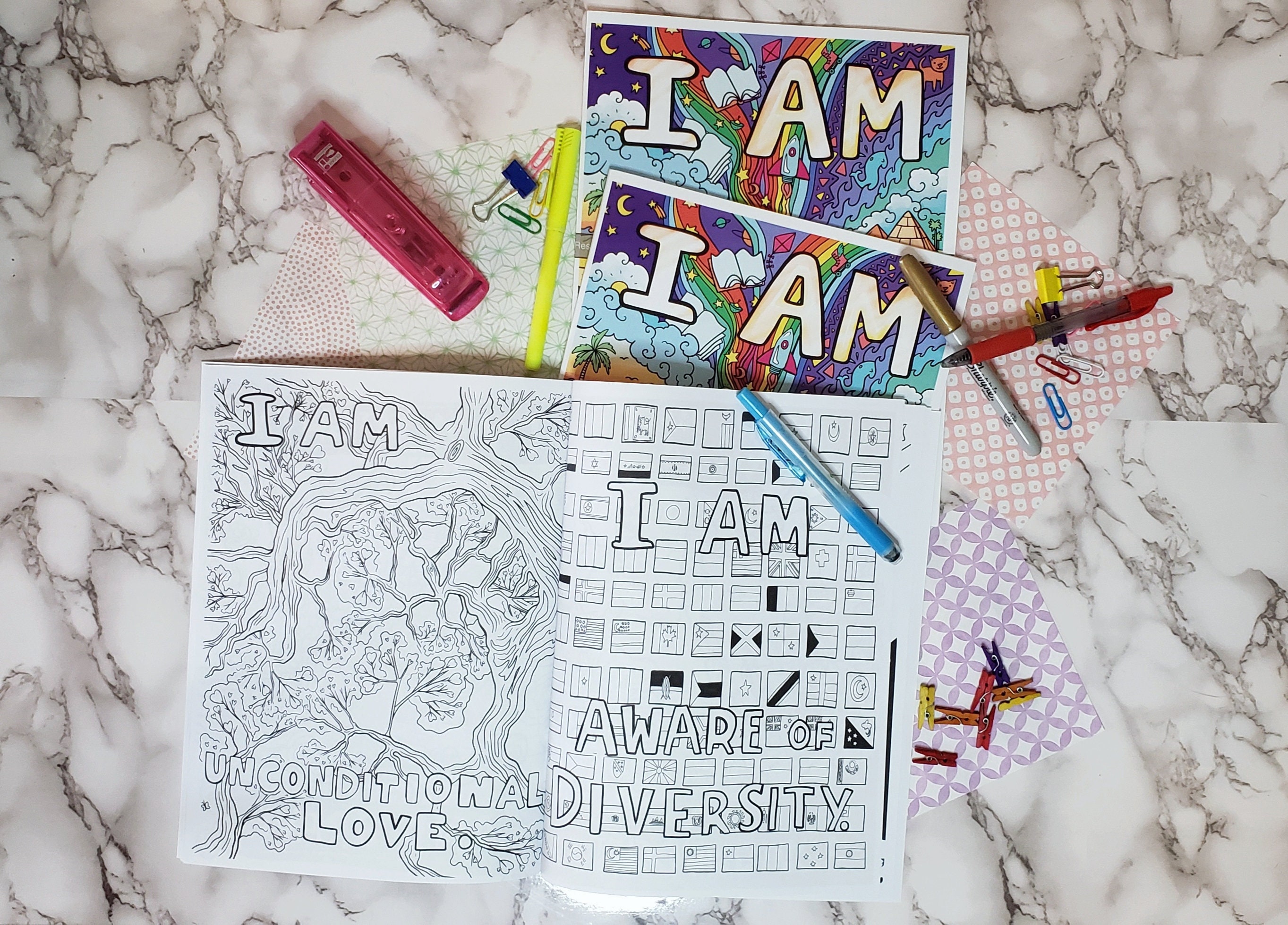 I AM AFFIRMATIONS Coloring Book for Boosting Confidence, Self Love and ...