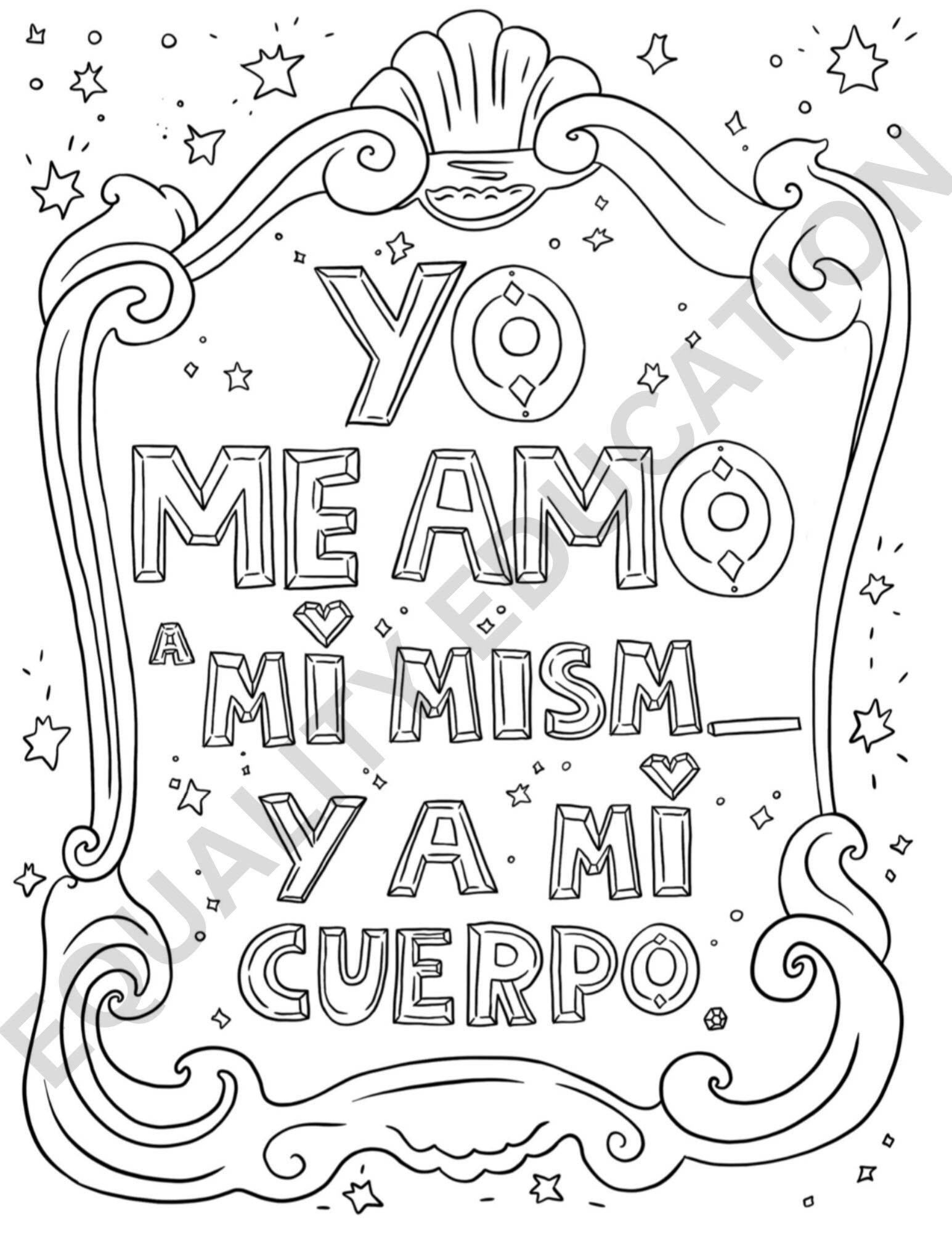 SPANISH Affirmations Coloring Book YO SOY Self Love/ - Etsy