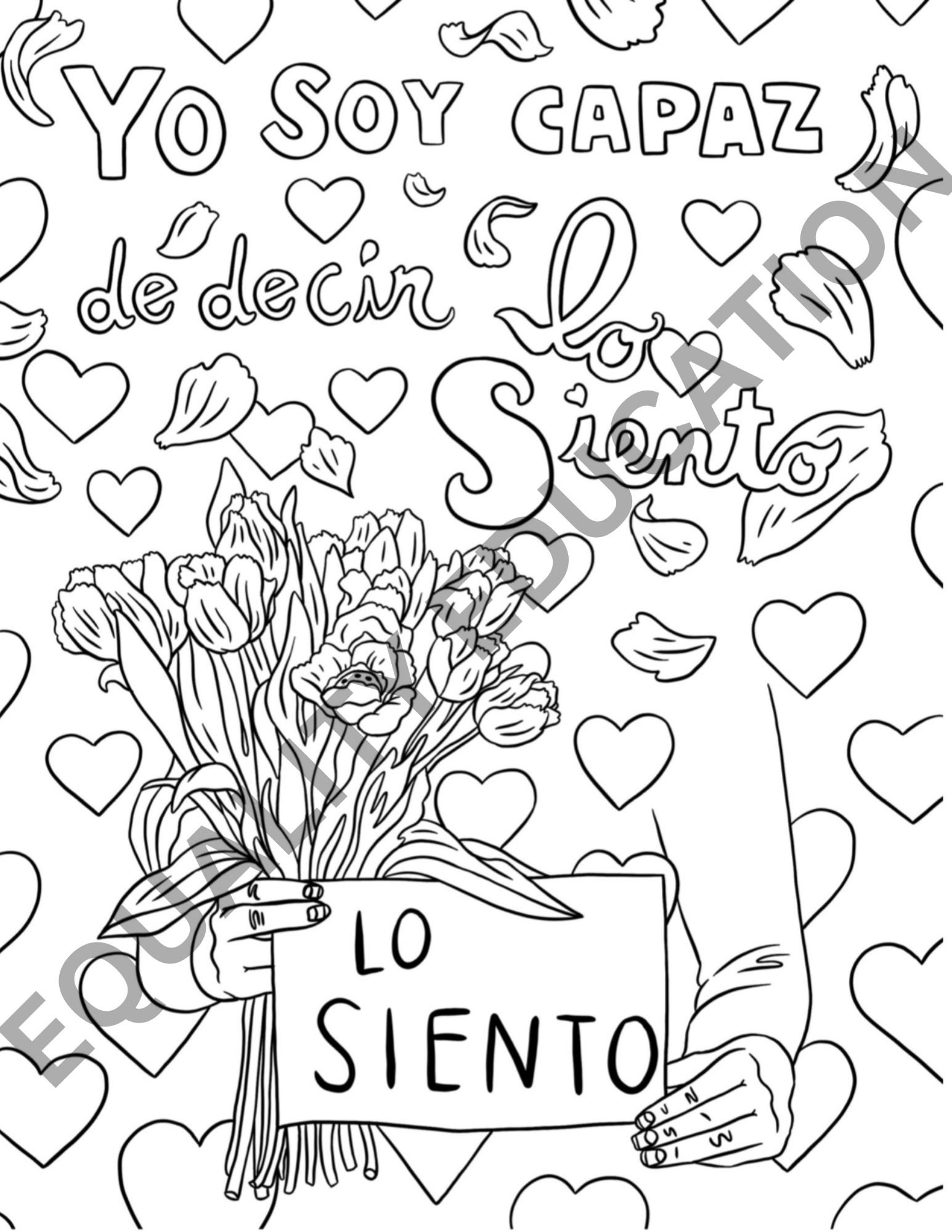 SPANISH Affirmations Coloring Book YO SOY Self Love/ - Etsy