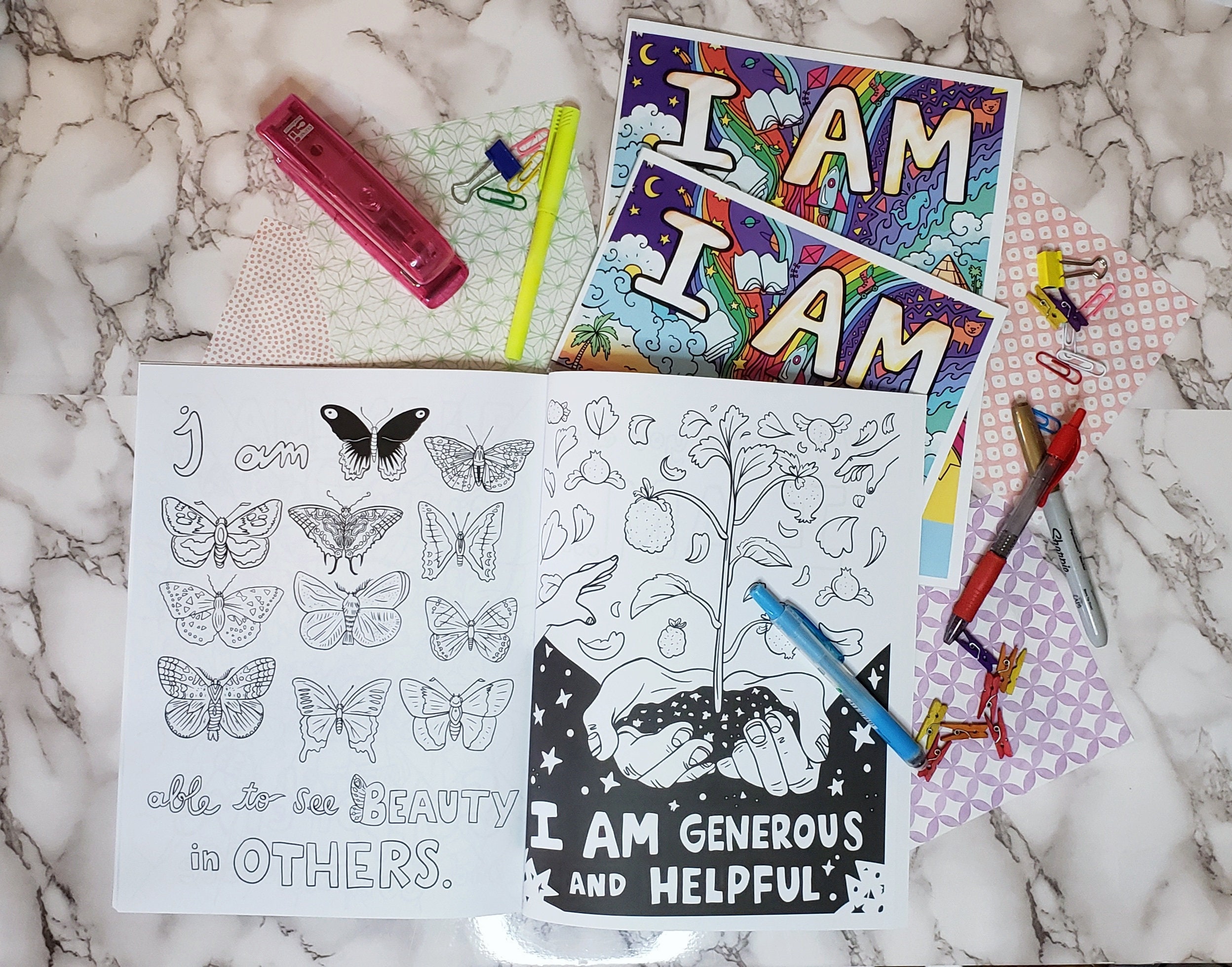 I AM AFFIRMATIONS Coloring Book for Boosting Confidence, Self Love and ...