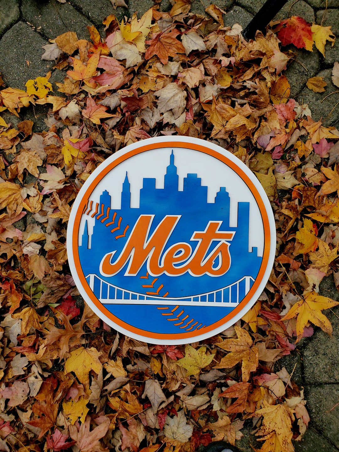 Mets Wooden Sports Logo Sign Wall Décor, Mets Wall Sign Personalized ...
