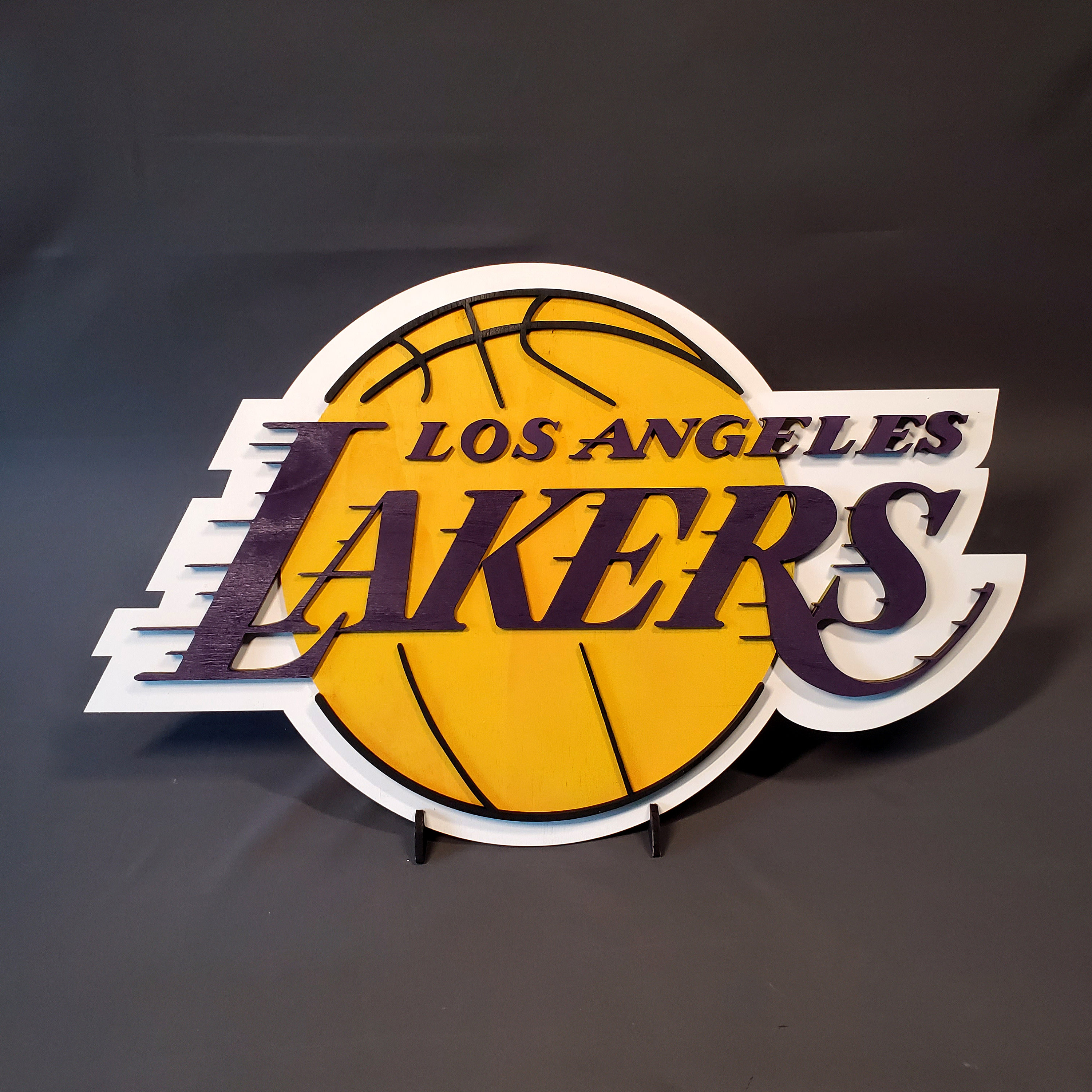 Lakers Sports Logo Wooden Sign for Wall Décor Perfect Gift for Him, Man ...