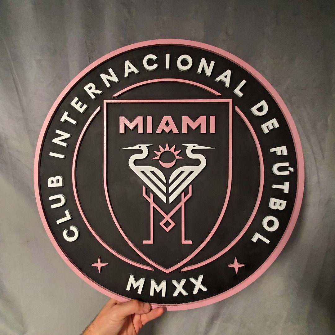Personalized Inter Miami Soccer Logo Custom Hand Painted - Etsy