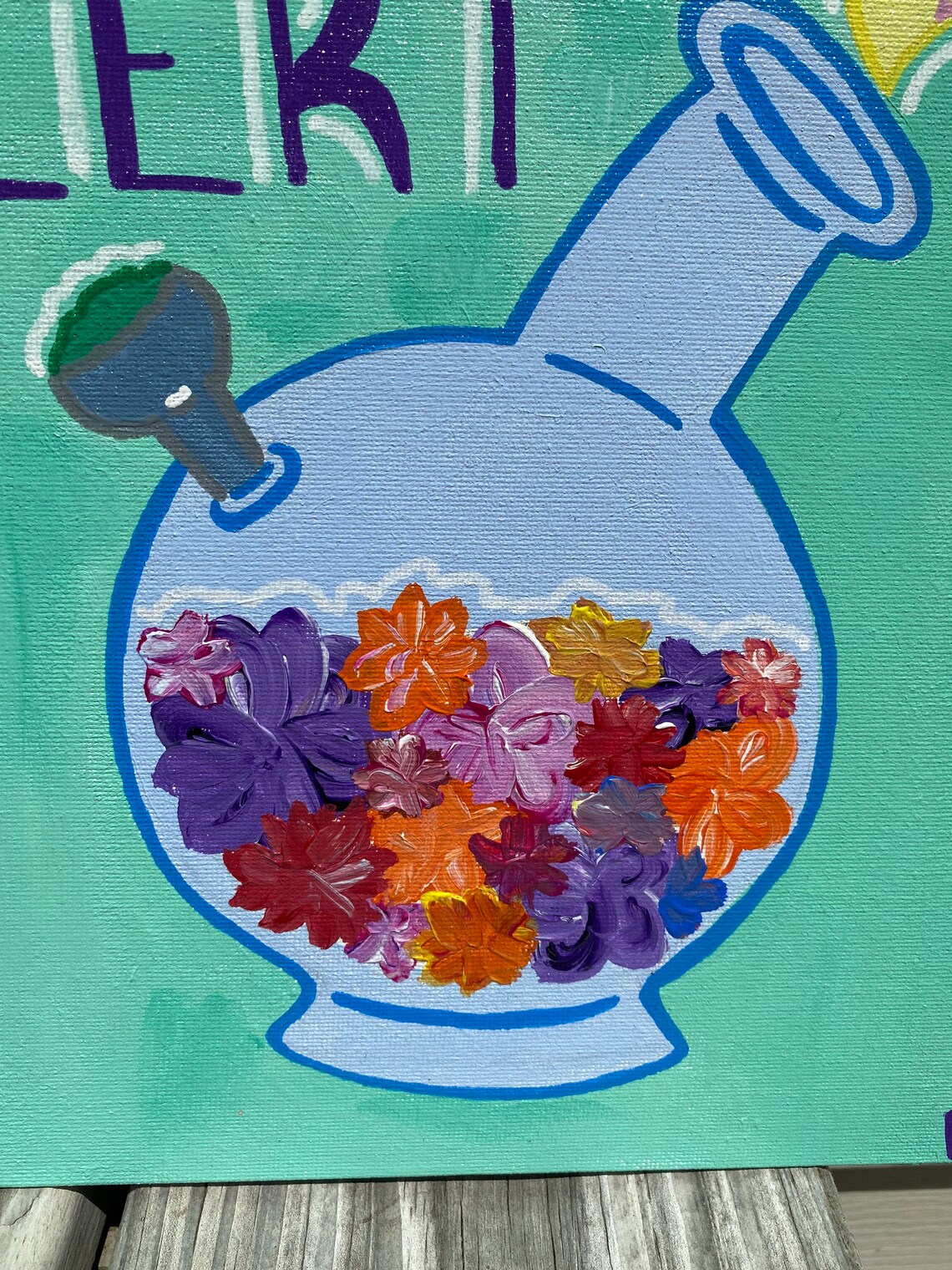 Stoner Painting Stoner Paint Canvas Stoner Decor Stoner | Etsy