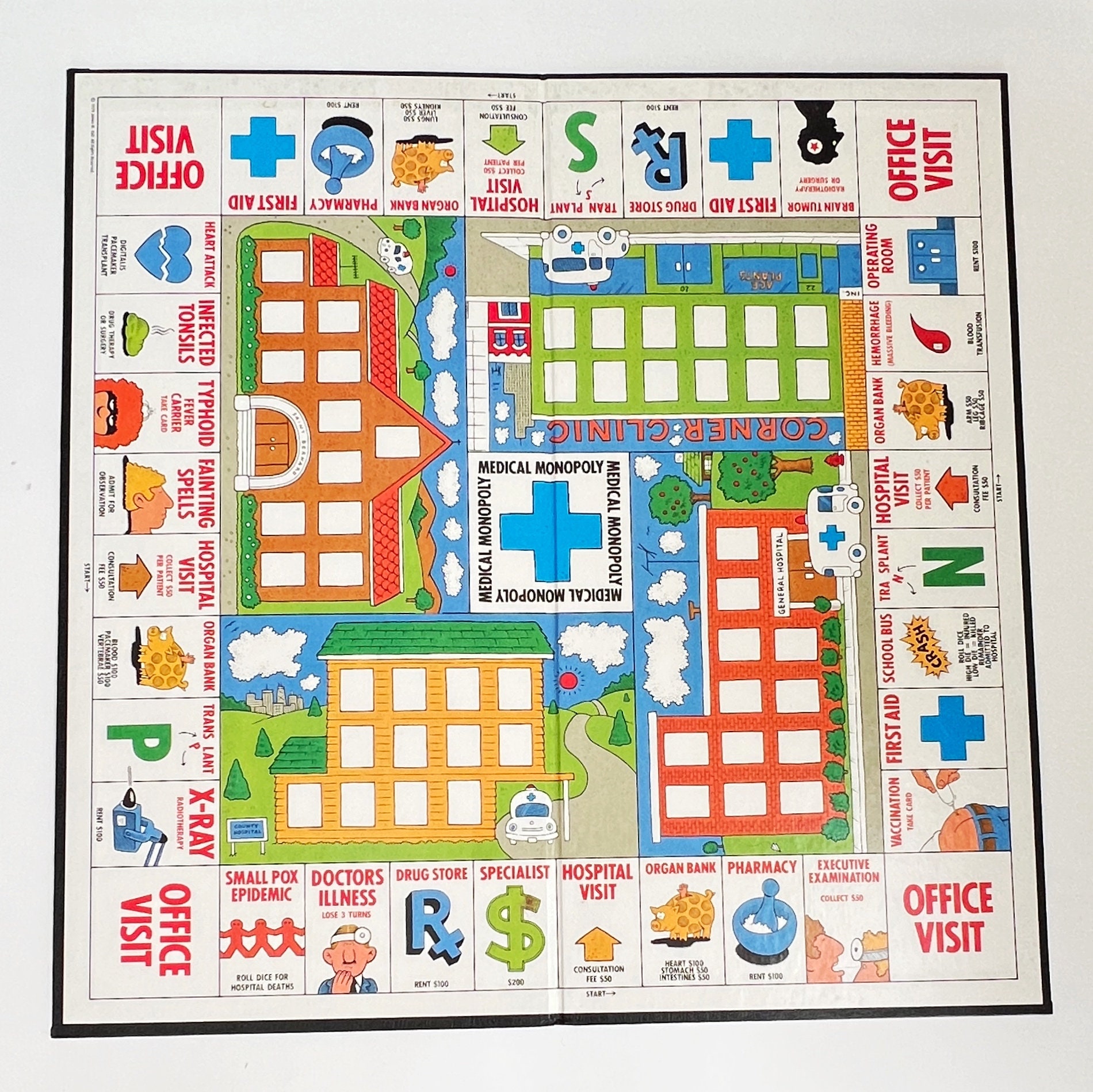 Vintage 1979 Professional Games Medical Monopoly Doctor Board Game - Etsy