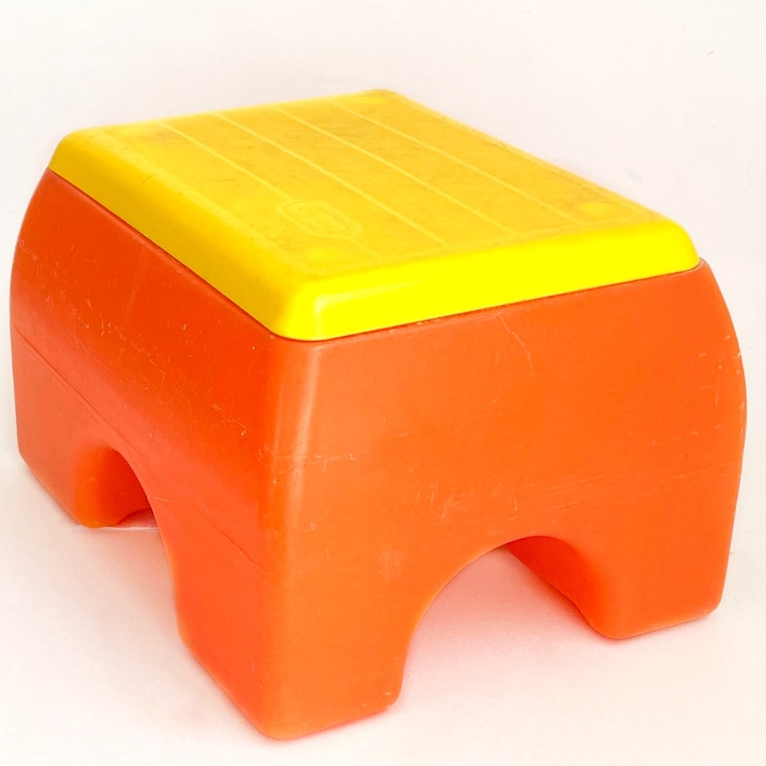 Vintage 1985 Little Tikes Child Toddler Step-up Step Stool Yellow ...