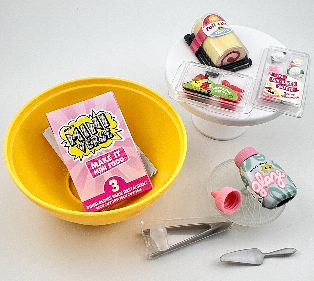 NEW MGA Miniverse Make It Mini Food Diner Series 3 Princess Roll Cake ...