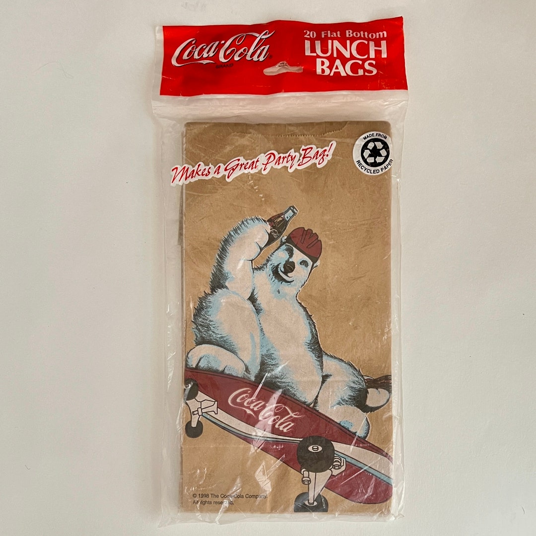 NEW Sealed Vintage 1999 Coca-cola Coke Polar Bear Brown Paper Lunch ...