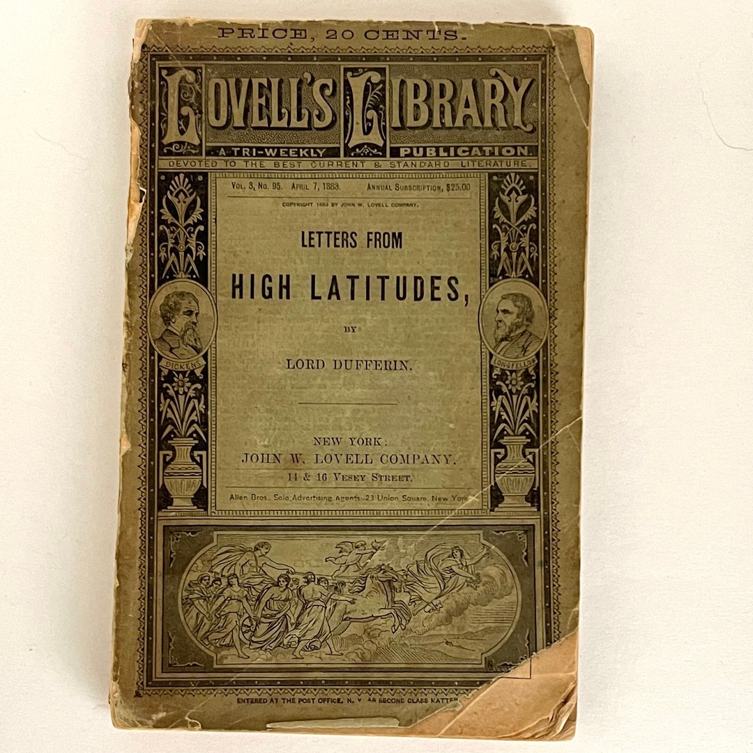 Lovell’s Library Vol 3 No 95 Letters From High Latitudes by Lord ...