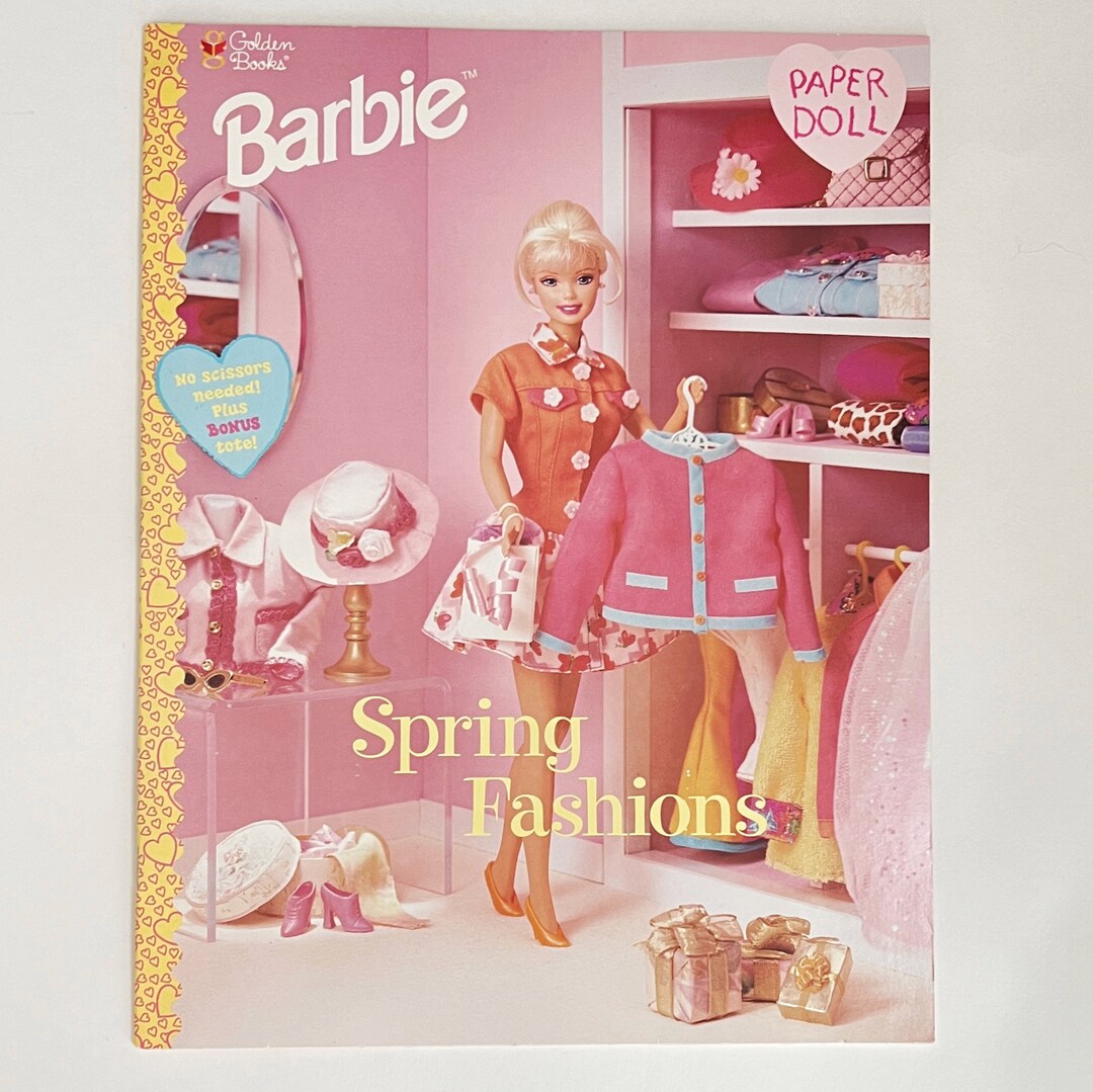 New Uncut Vintage 1997 Barbie Spring Fashions Paper Doll Golden Book - Etsy
