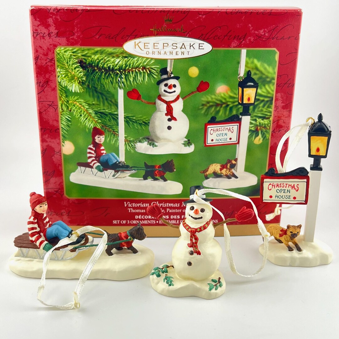 Set of 3 Hallmark 2001 Keepsake Ornaments Victorian Christmas Memories ...