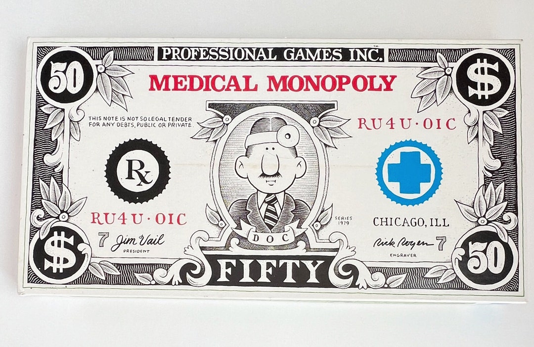Vintage 1979 Professional Games Medical Monopoly Doctor Board Game - Etsy