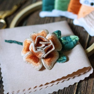 Hand Embroidery Pattern 3D Stumpwork Flower | Botanical Digital ...