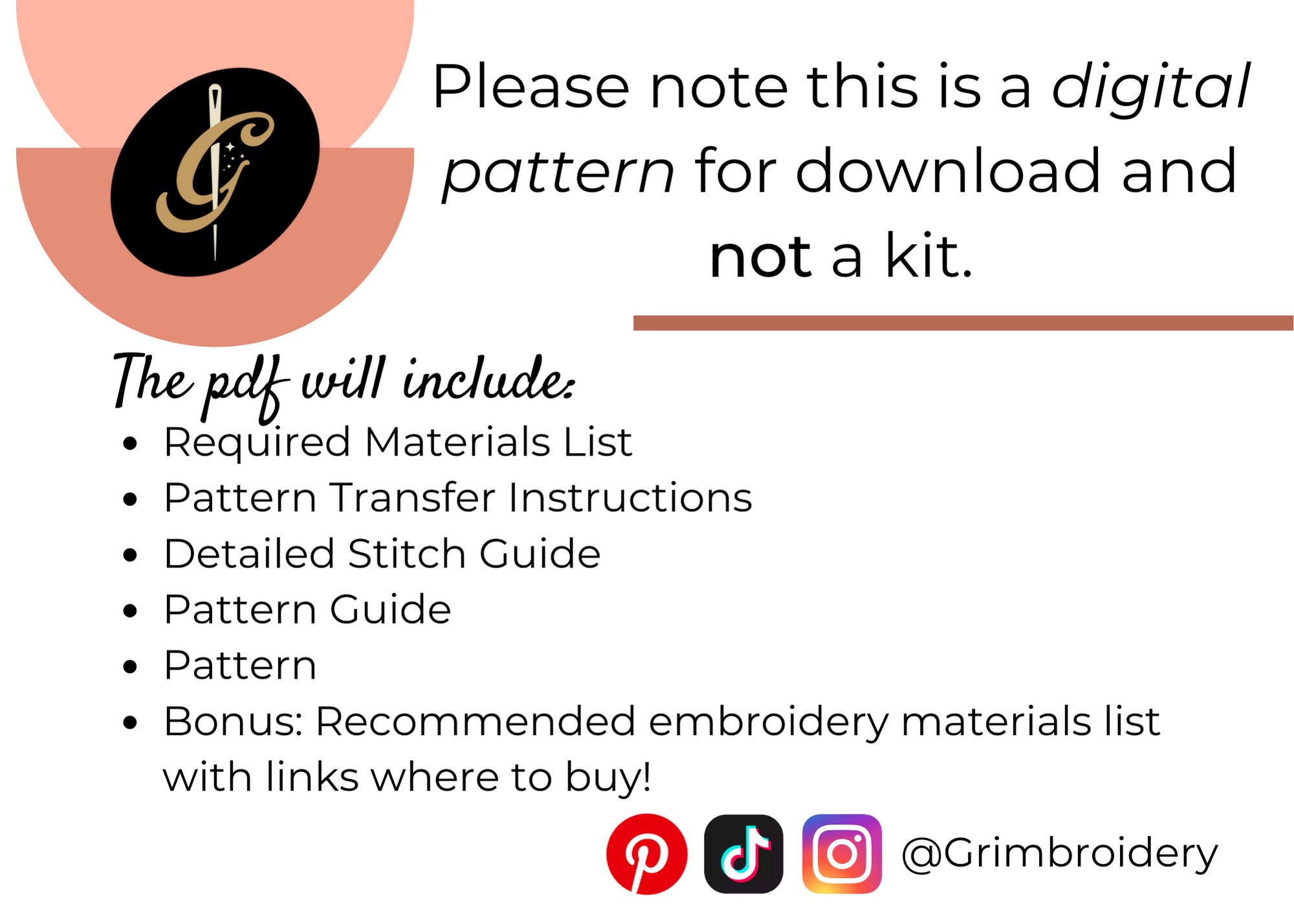 Hand Embroidery Pattern Green Botanical Leaf Digital Download PDF ...