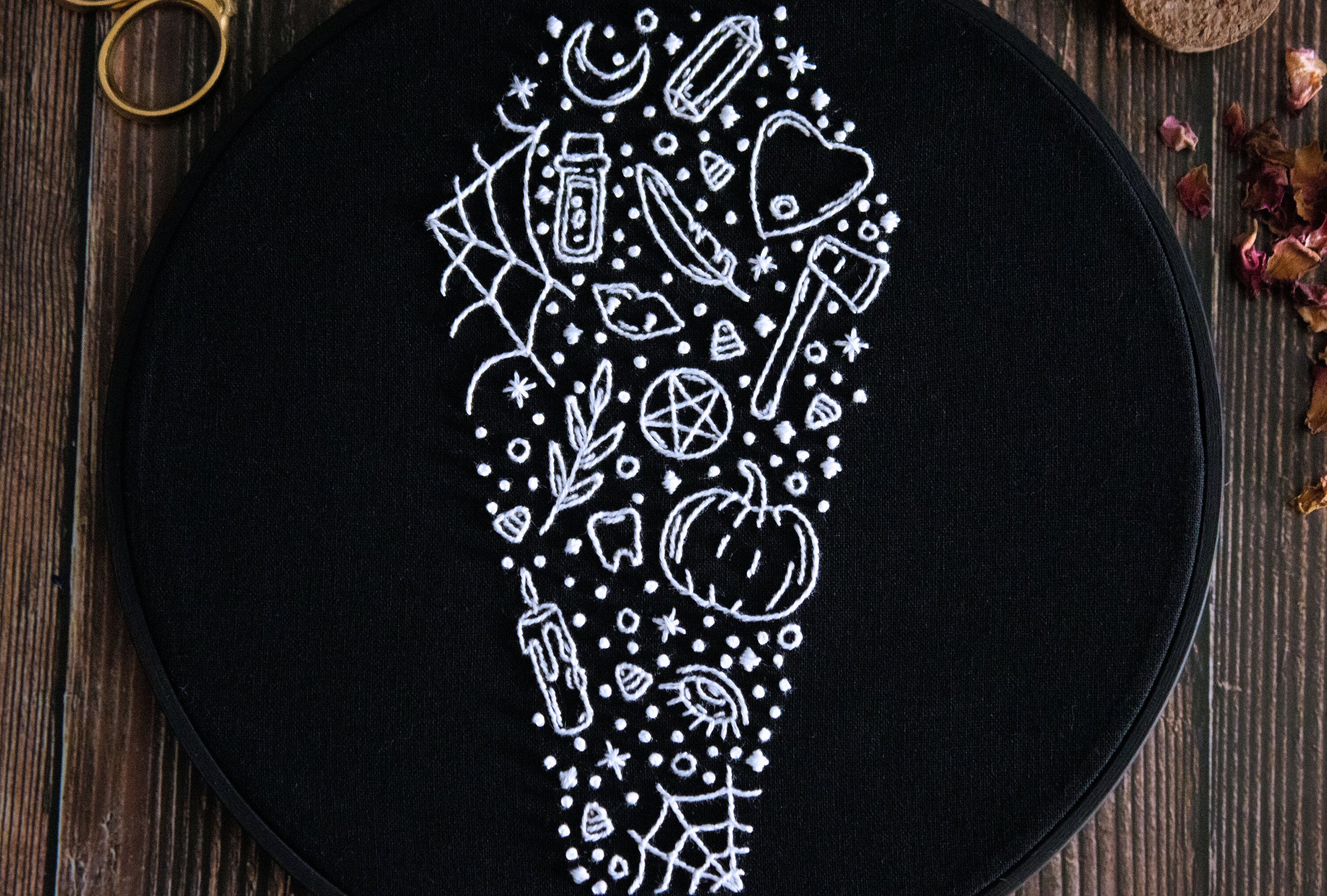 Hand Embroidery Pattern Spooky Coffin, PDF Digital Download, Beginner ...