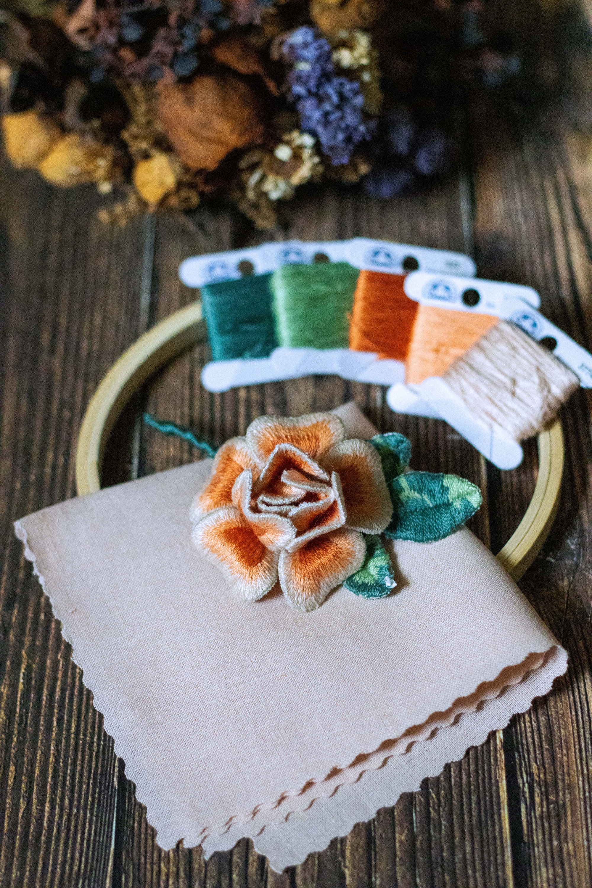 Hand Embroidery Pattern 3D Stumpwork Flower Botanical Digital Download ...