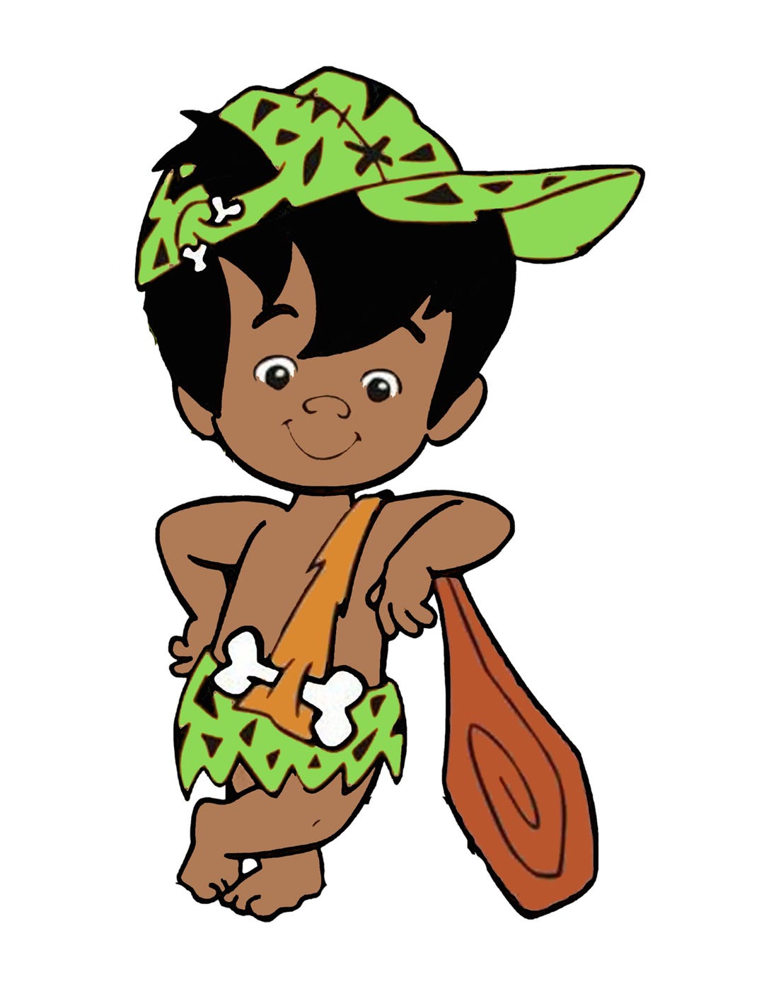 Bam Bam Inspired Image Green PNG JPEG - Etsy