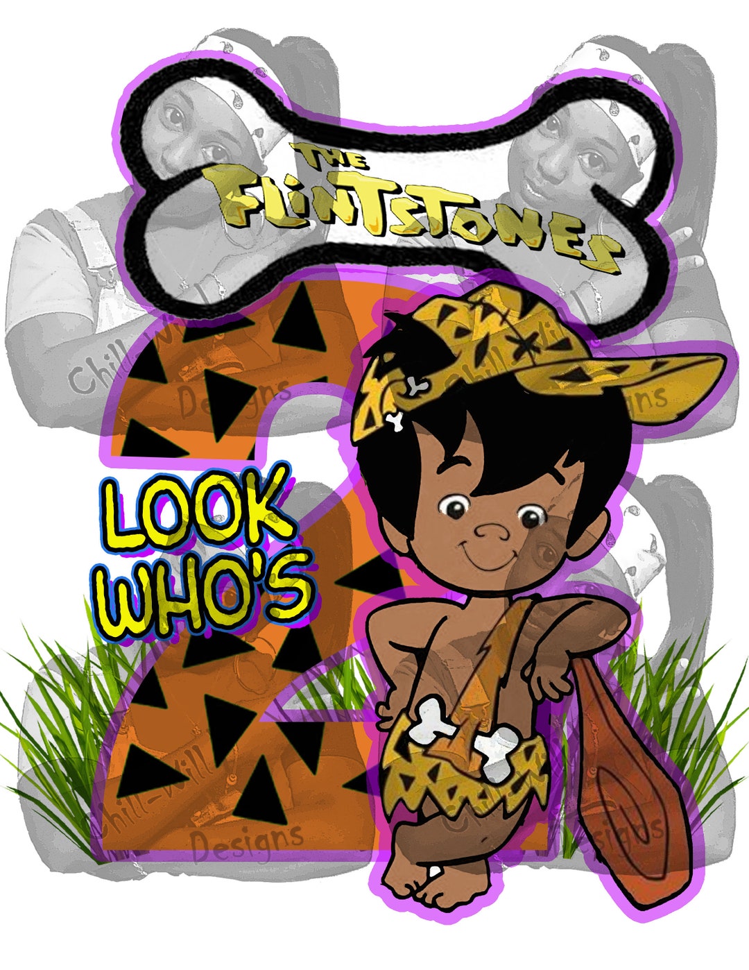 Bam Bam Rubble Inspired 2nd Birthday JPG PNG - Etsy