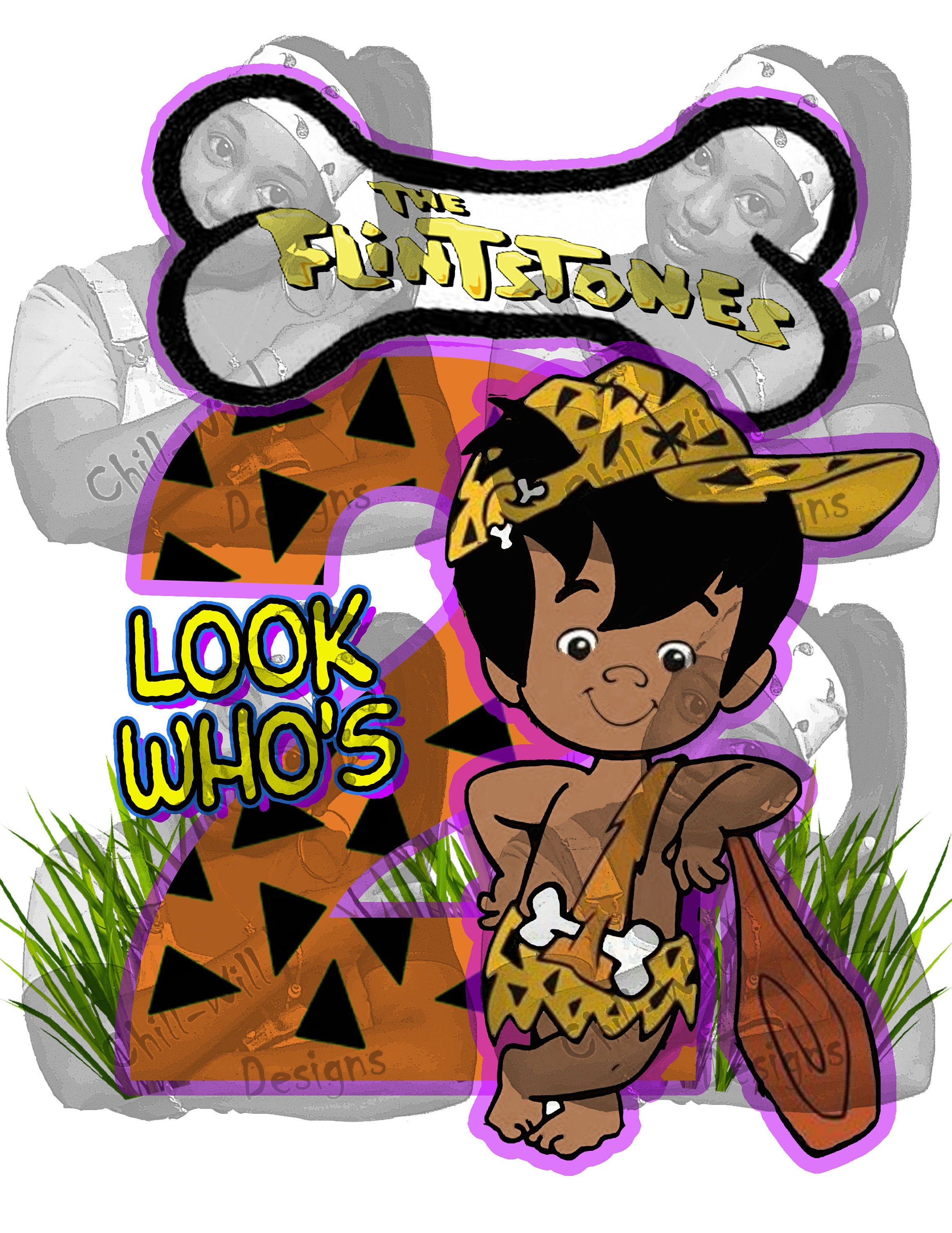 Bam Bam Rubble Inspired 2nd Birthday JPG PNG - Etsy