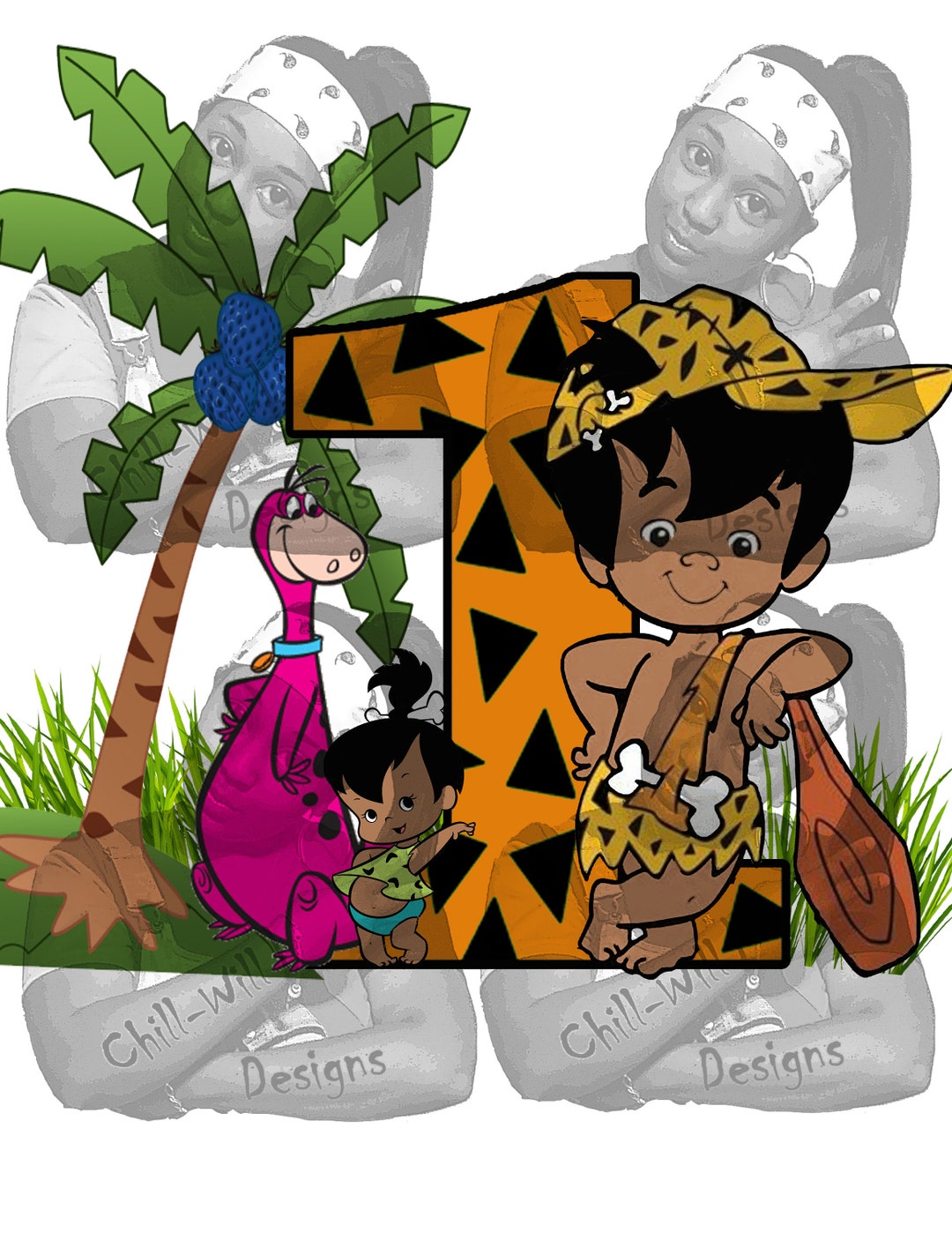 Bam Bam and Crew Inspired 1st Birthday JPG PNG - Etsy