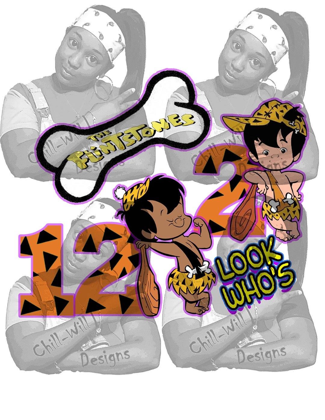 Bam Bam Inspired Double Trouble PNG JPG - Etsy