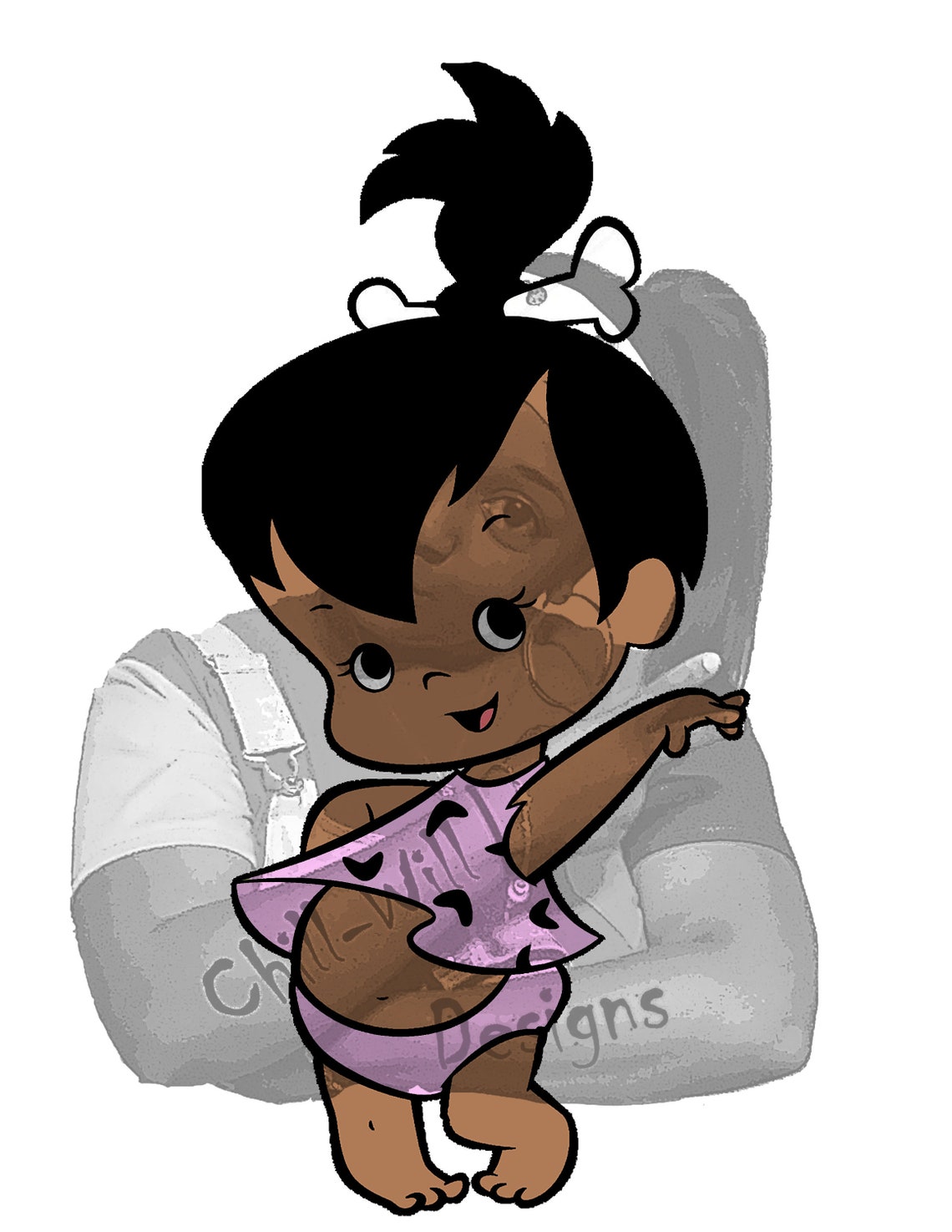 Pebbles Inspired Pink Outfit JPG PNG - Etsy