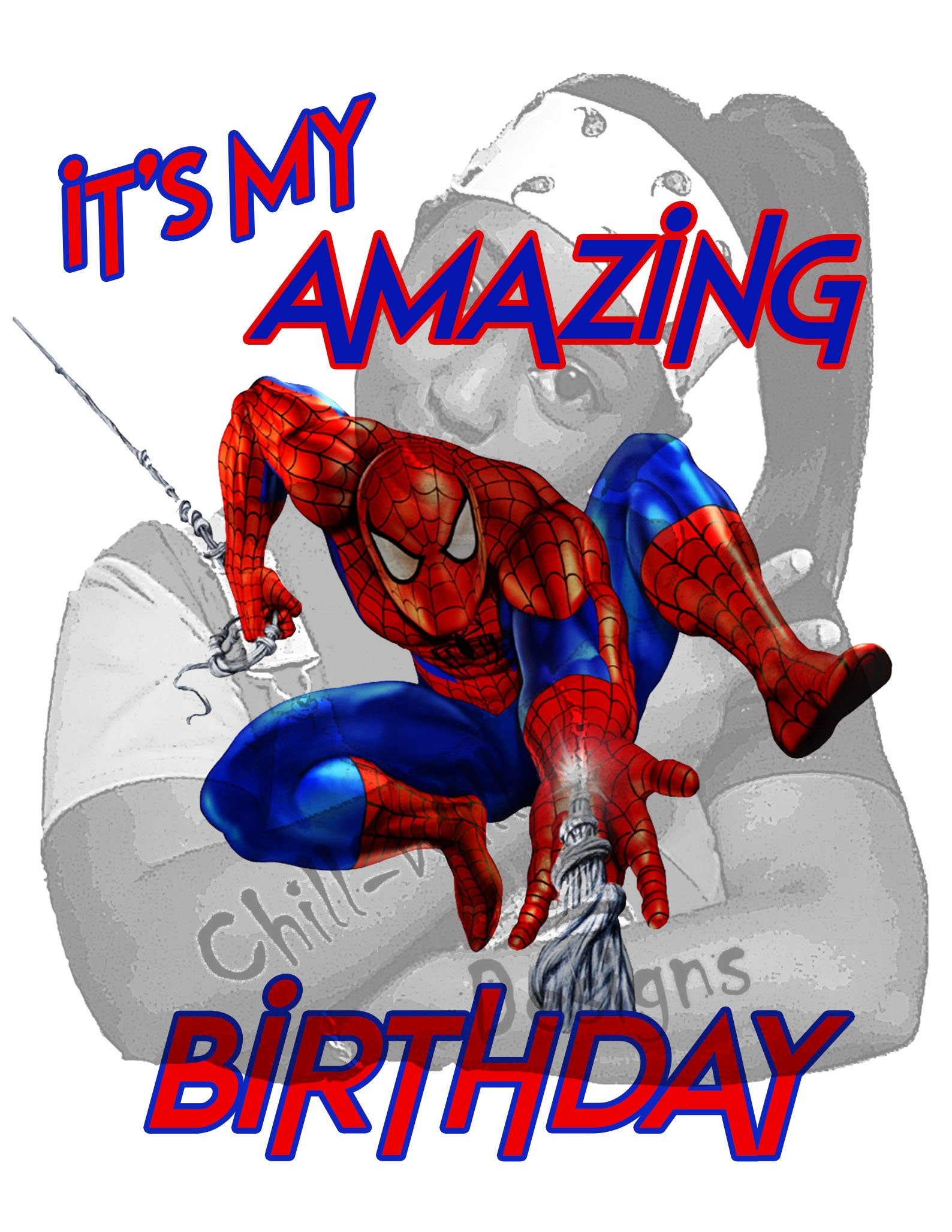 Spiderman Amazing Birthday JPG PNG (Instant Download) - Etsy