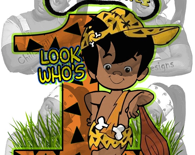 BAM BAM FLINTSTONE 1st Birthday, Digital Download, Sublimation, Dtf ...