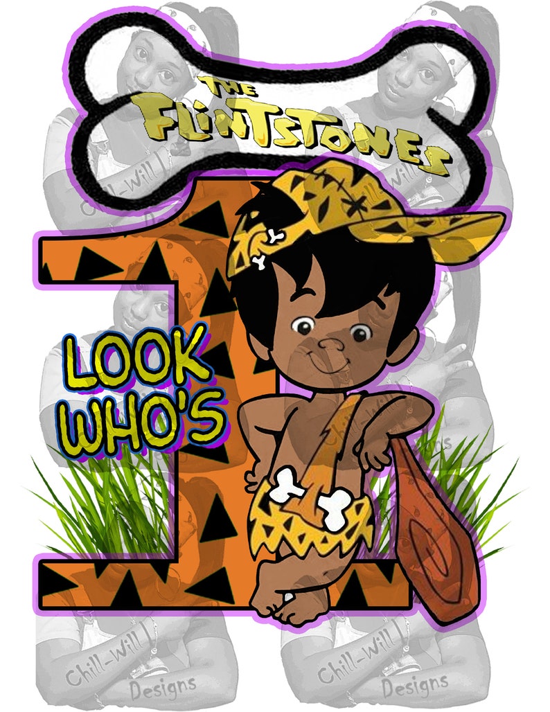 Bam Bam Rubble Inspired Birthday JPG PNG - Etsy