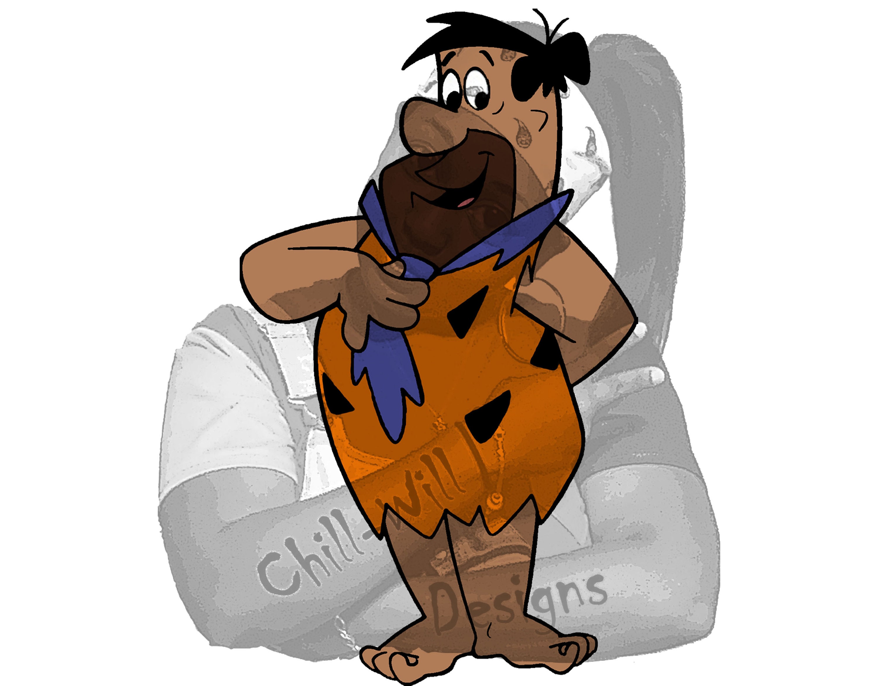 Fred Flintstone Inspired Image PNG JPG - Etsy