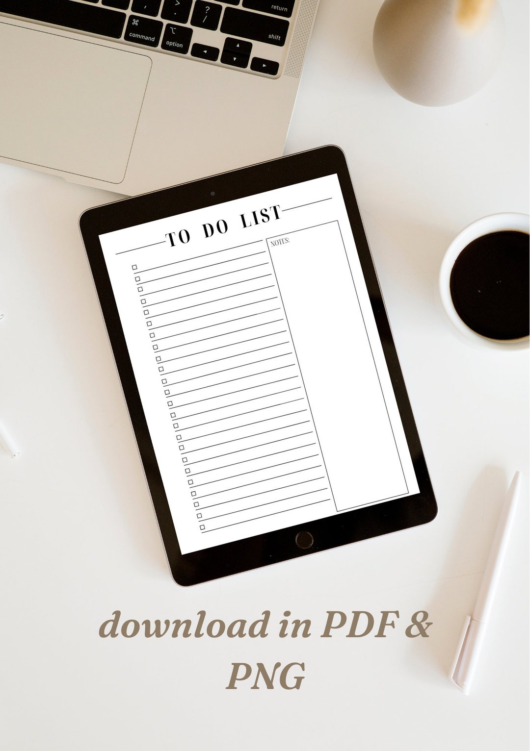 Minimalist to Do List Printable | to Do List Digital | iPad to Do List ...