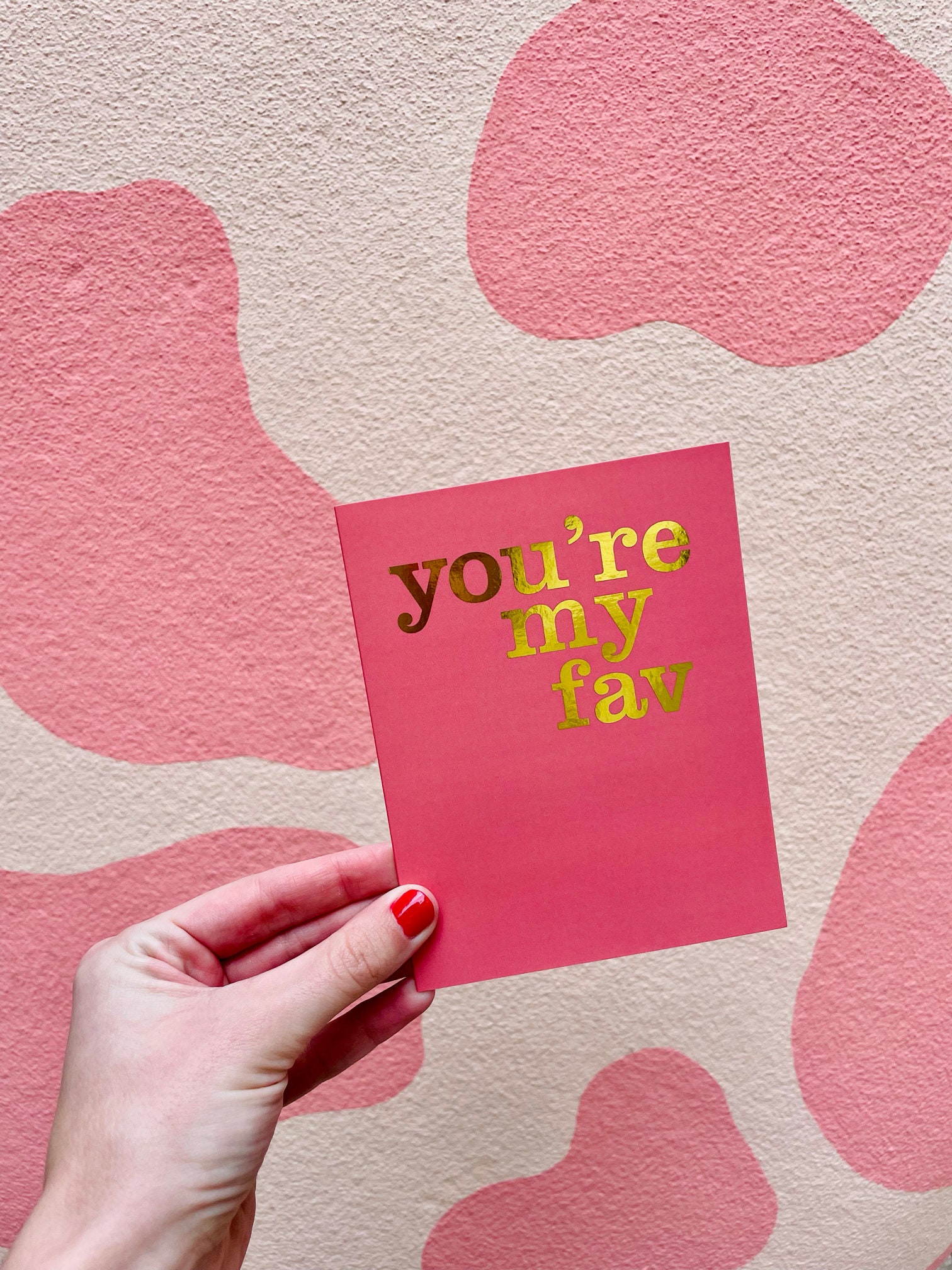 Gold Foil Card You're My Fav - Etsy
