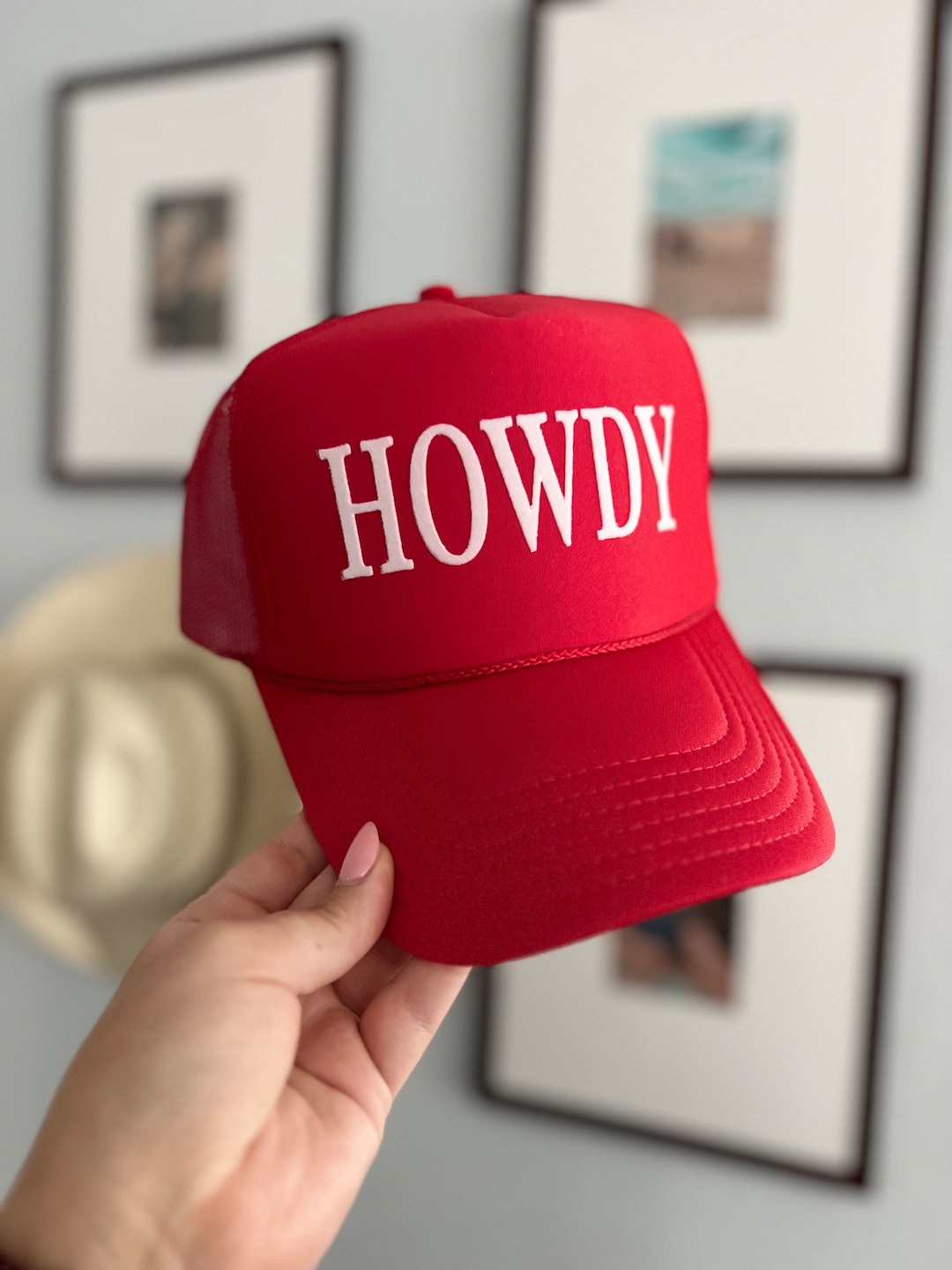 Cowboy-inspired Howdy 5 Panel Trucker Hat + Adjustable Snapback Closure ...
