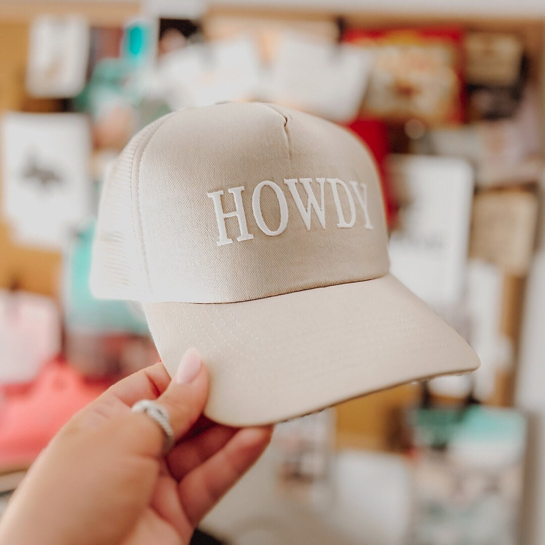 Cowboy-inspired Howdy 5 Panel Trucker Hat Adjustable Snapback Closure ...