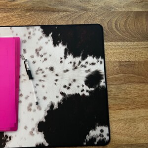 Cow Print Mouse Pad 31.50 X 15.50 EXTRA LARGE Western Office Decor ...