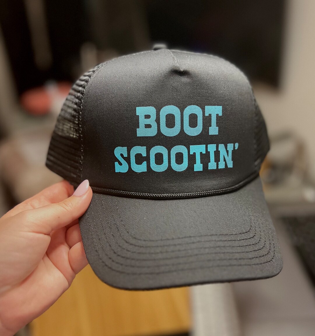 Boot Scootin 5 Panel Trucker Hat With Snapback and Rope Detail Western ...