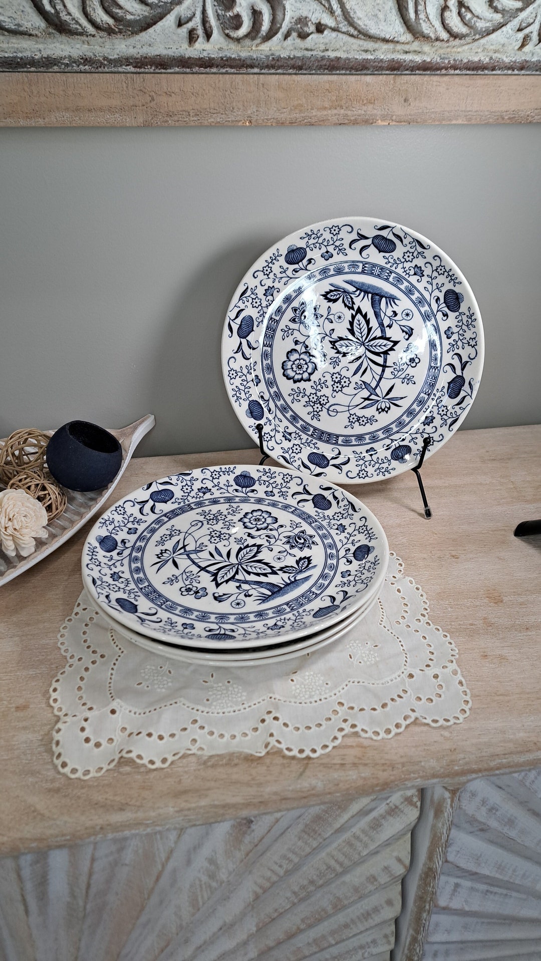 Blue Onion Mayfair Dinnerware Japan SET OF 4 9 Plates - Etsy