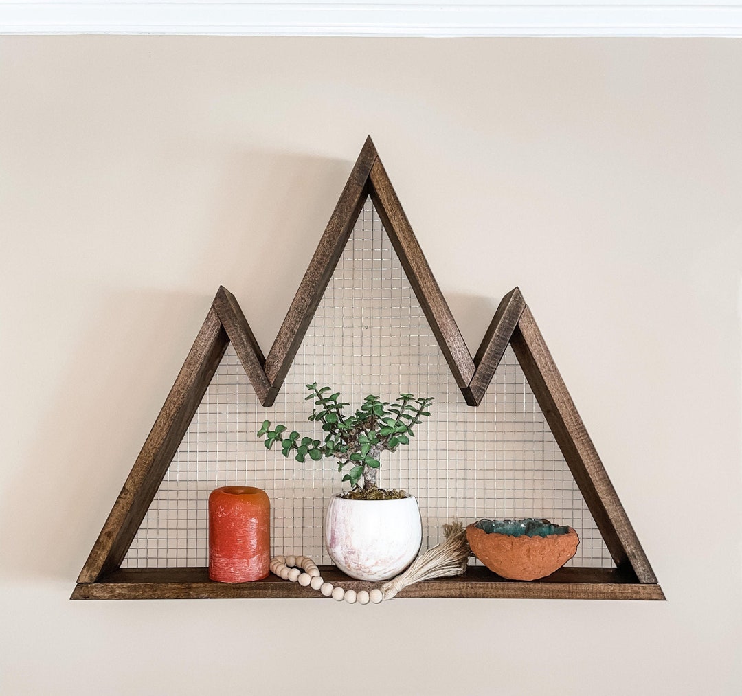 Wooden Mountain Shelf - Etsy