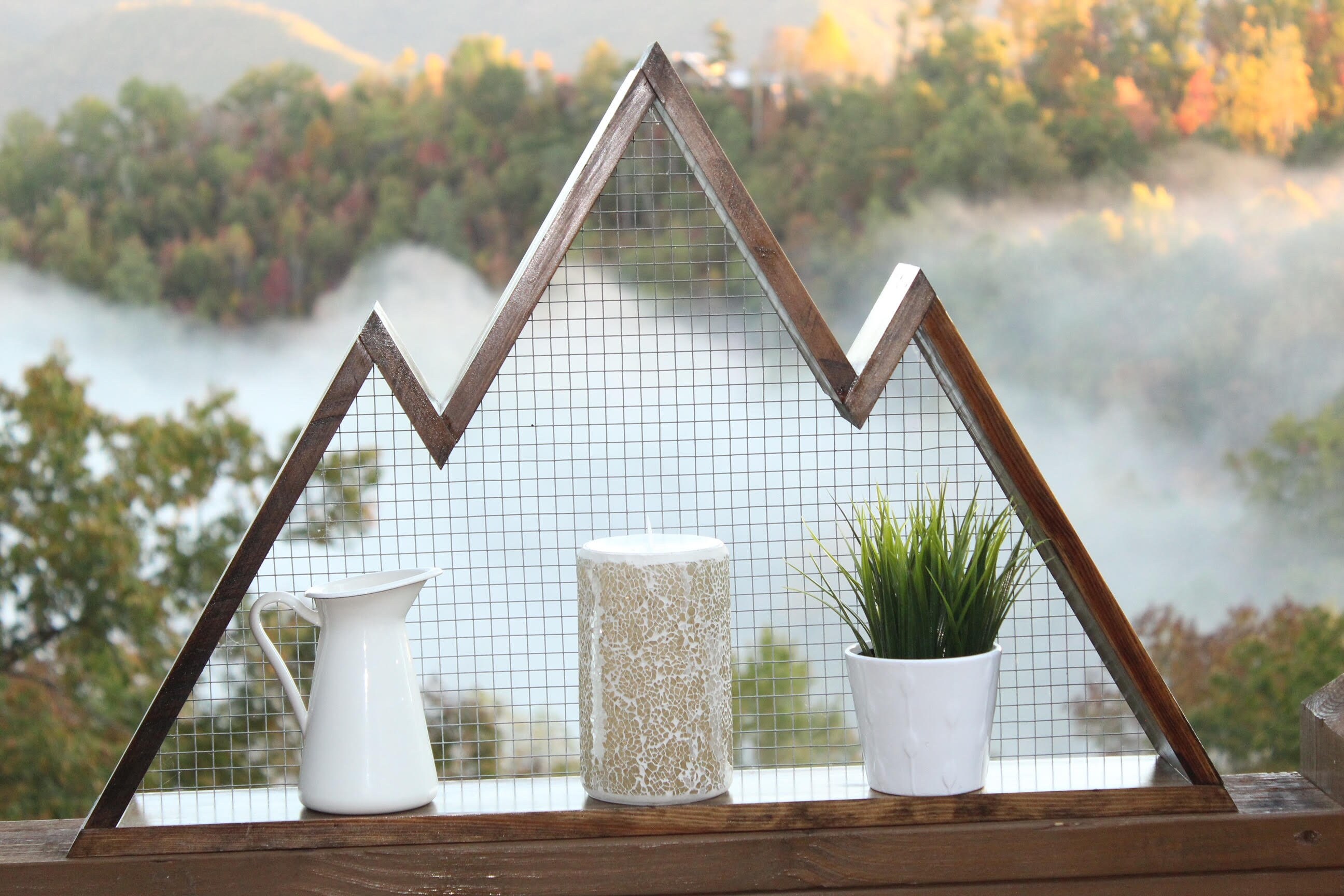 Wooden Mountain Shelf - Etsy
