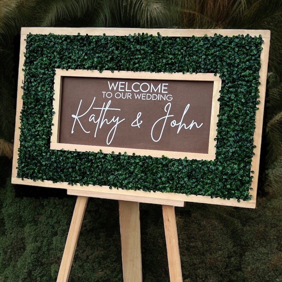 Personalized Wedding Reception Welcome Sign 35 X 23 Inch - Etsy