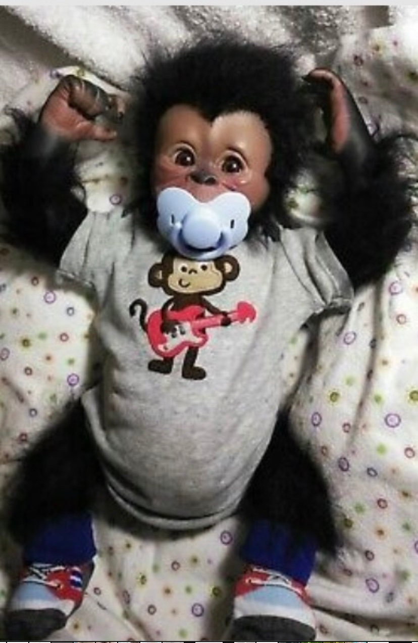 Reborn Baby Monkey Chimp Gorilla Doll - Etsy