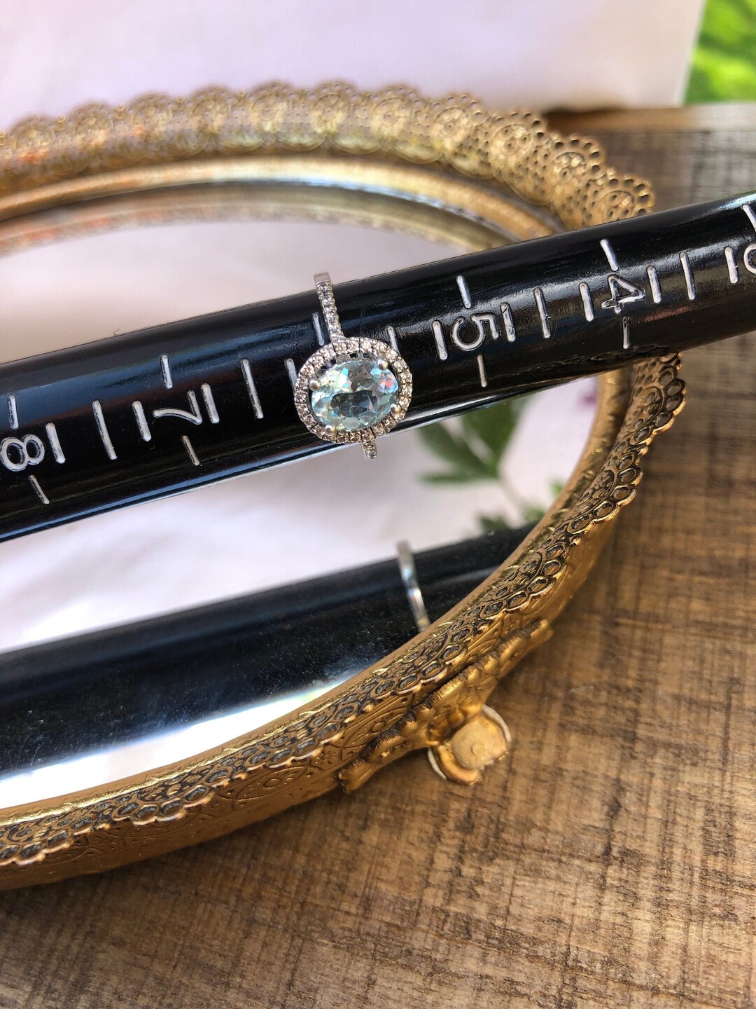 Light Blue Topaz Ring, 925 Silver, Vintage Ring, Statement Ring - Etsy