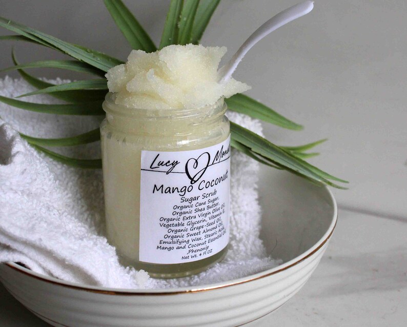 Mango Coconut Emulsified Sugar Scrub, Organic Body Scrub, Gift for Her ...