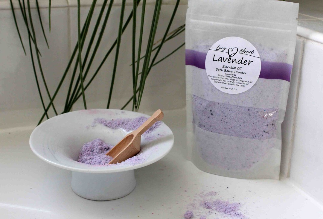 Lavender Bath Bomb Powder handmade bath bomb Gift For Her - Etsy Italia
