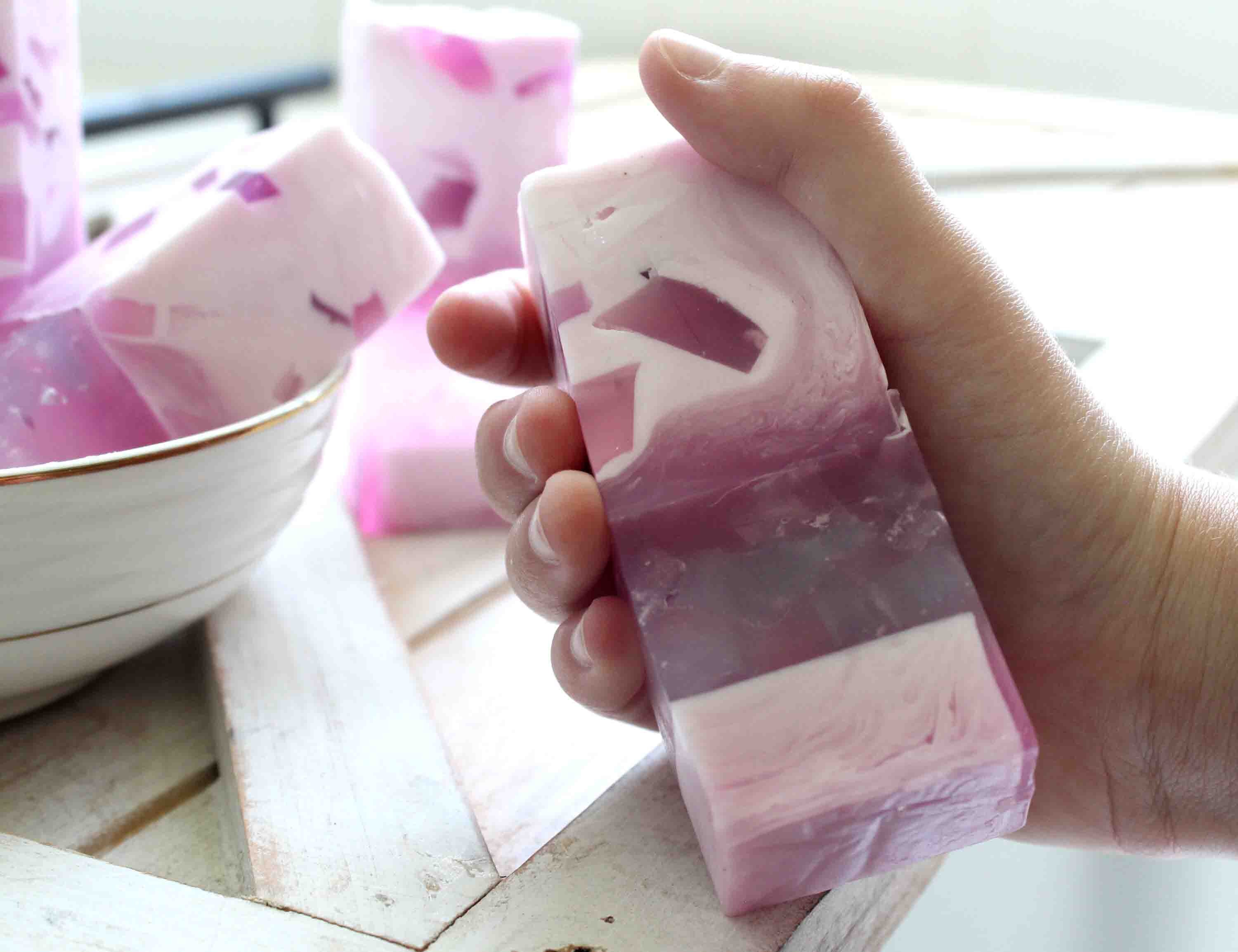 Pink Abstract Artisan Soap, Shea Butter Soap, Valentines Day, Mothers ...