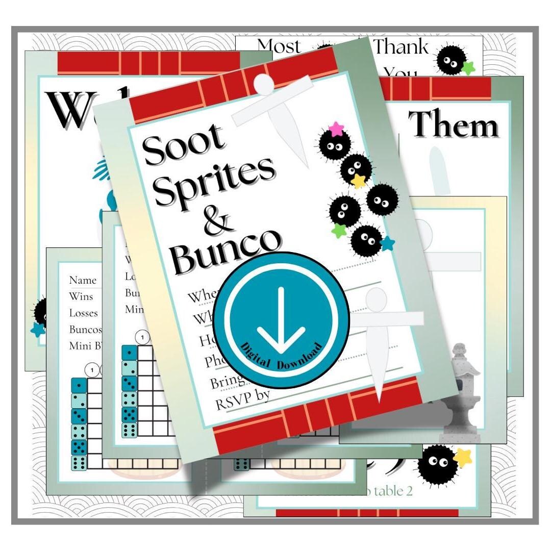 Bunco Score Card, Bunco Score Sheet, Bunco Digital, Bunco Download, Printable Bunco, Bunco ...