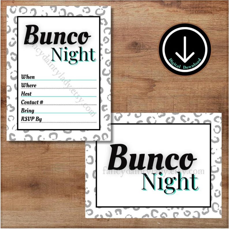 Bunco Score Cards, Bunco Score Sheet, Bunco Digital, Bunco Party ...